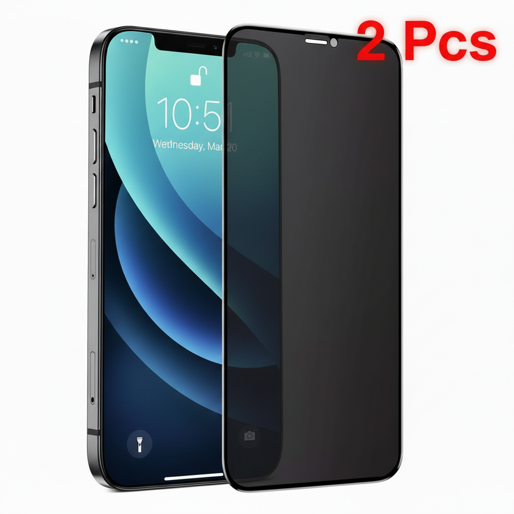 iPhone 13 Pro Max Privacy Tempered Glass Screen Protector | 9H Anti-Spy ...